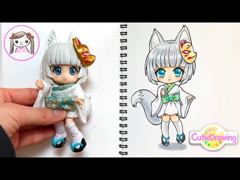Unboxing White Fox Spirit doll ; Cu-poche Friends Kotobukiya