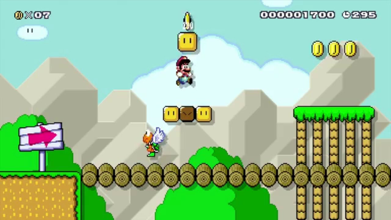 Super Mario Maker Levels: "Bread Bridge" - YouTube