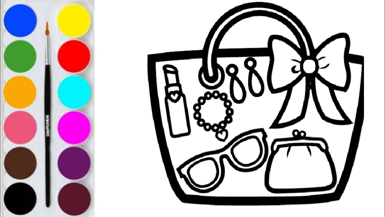 how to draw a cute bag drawing tutorial easy drawing step by step for ...