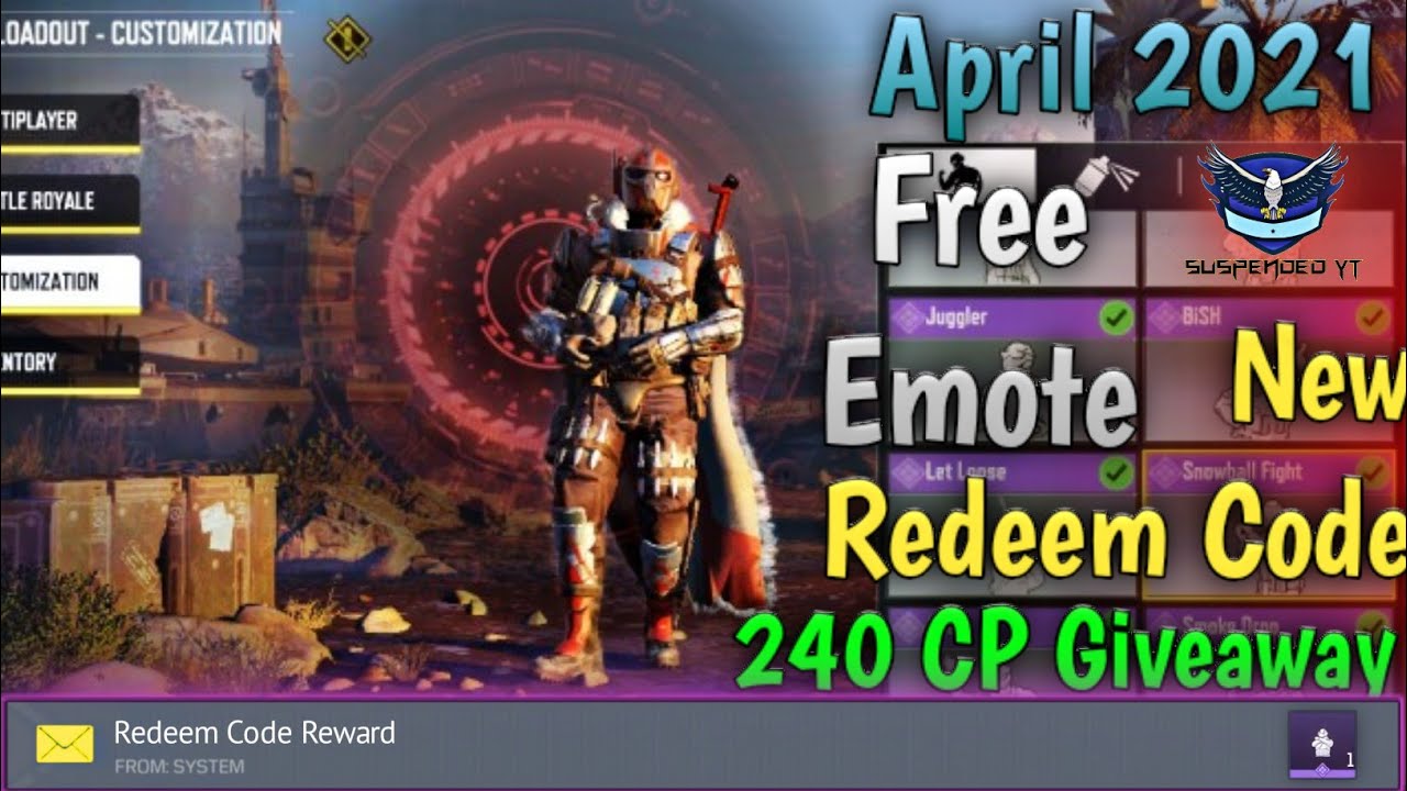 How To Get Free Emotes in COD Mobile | CODM Redeem Code | Free Emote ...