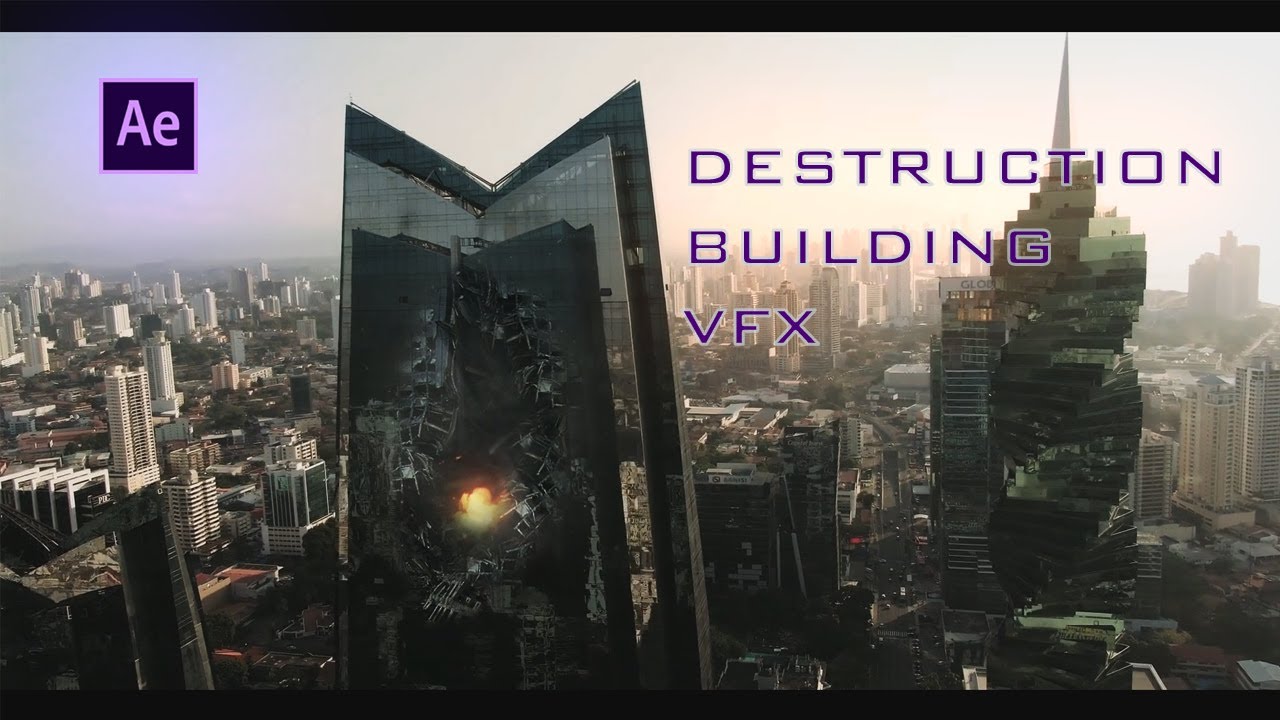 Destruction building effect in After effect | Damage building vfx | VFX ...