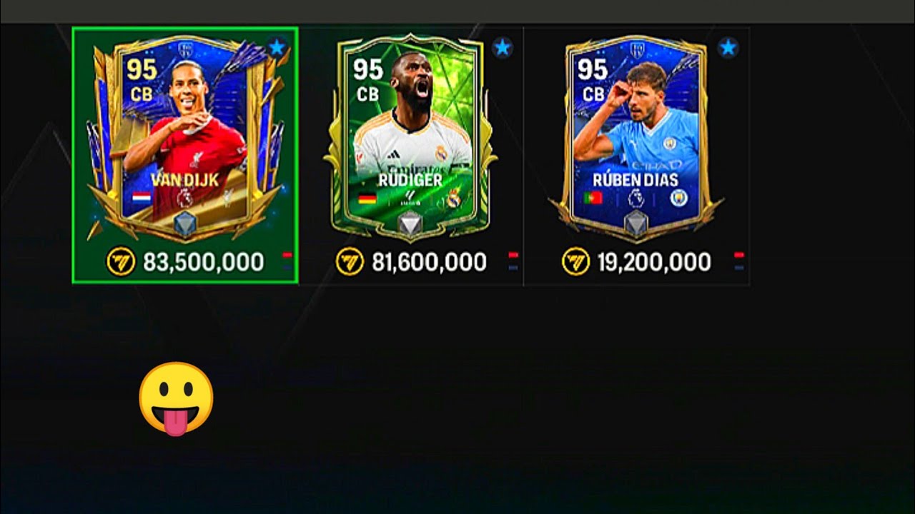 van Dijk VS Rudiger VS Dias in FC Mobile 25 - YouTube