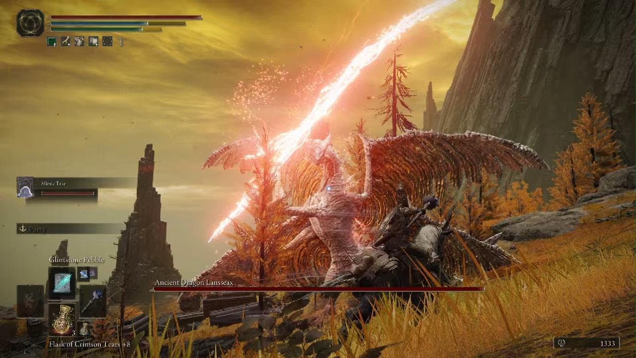 ELDEN RING - Ancient Dragon Lansseax (First Encounter) - YouTube