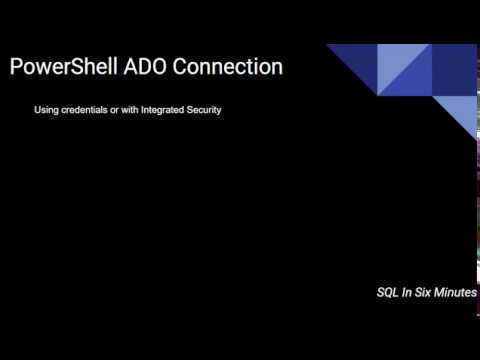 PowerShell ADO Connection To SQL Server With Credentials Or Integrated ...