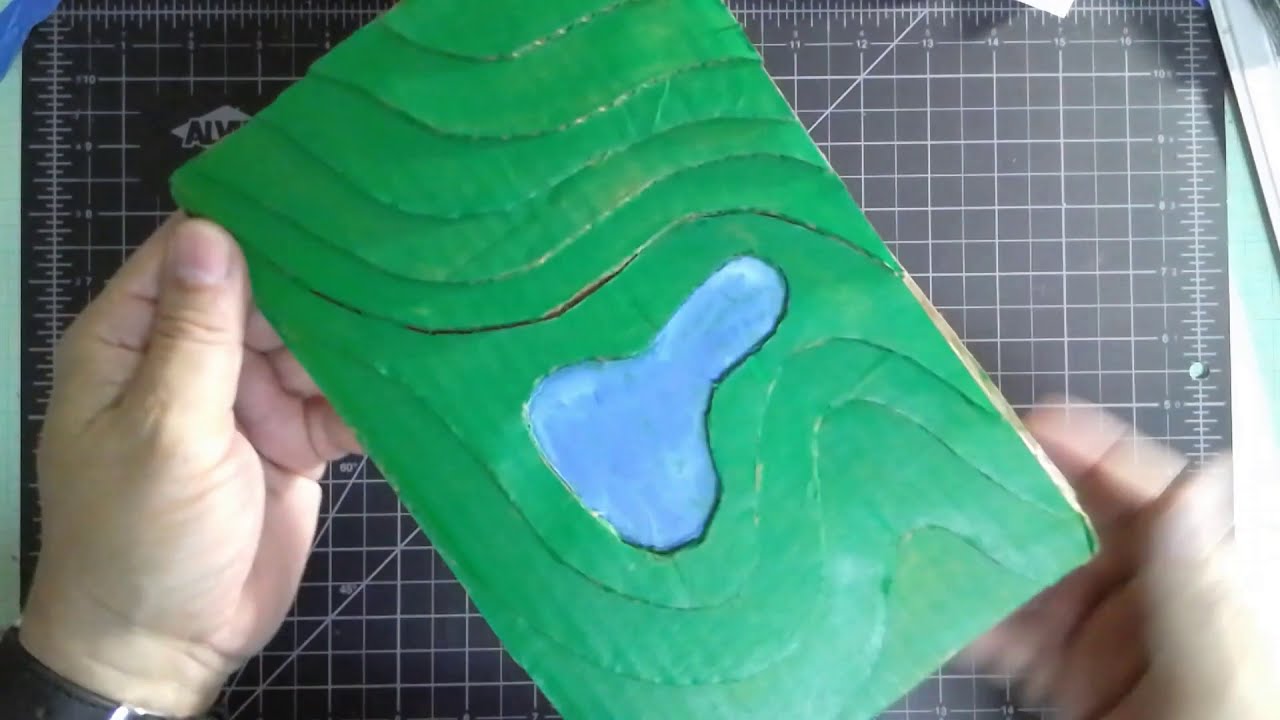Curvas de nivel en cartón de caja - YouTube