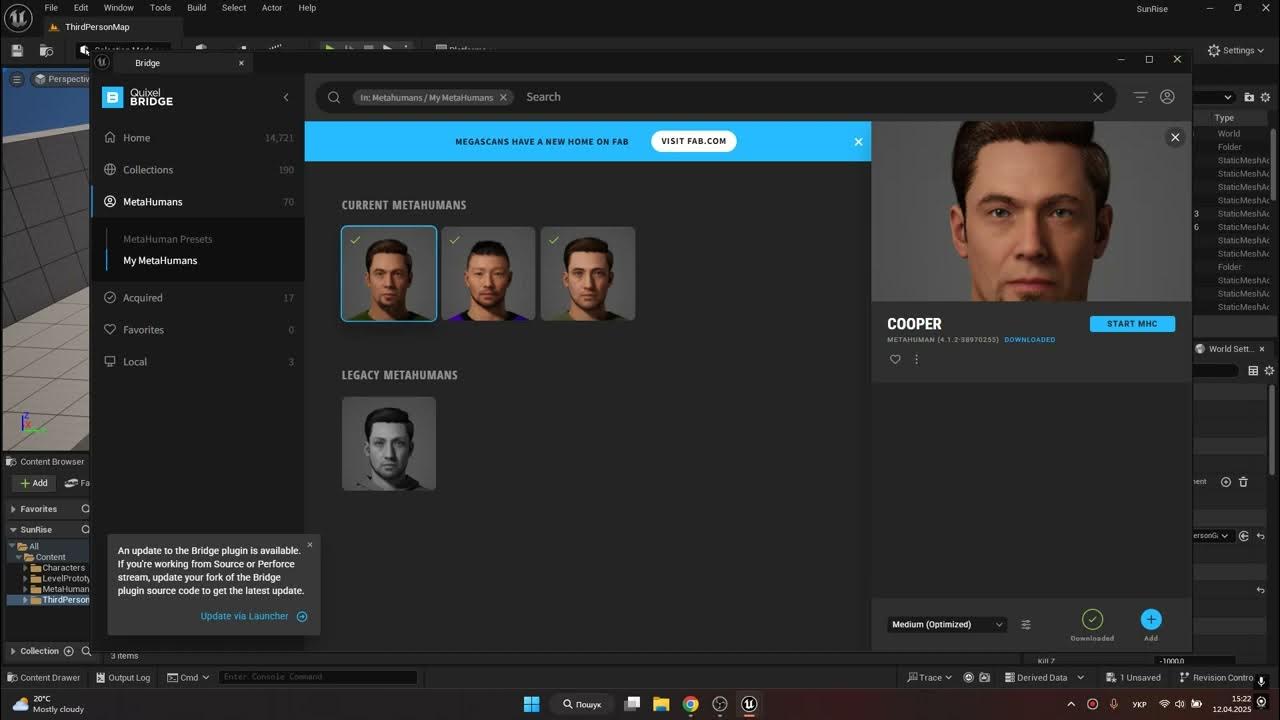 Замена персонажа в Unreal Engine 5.5: ретаргет MetaHuman to Third Person Character. - YouTube