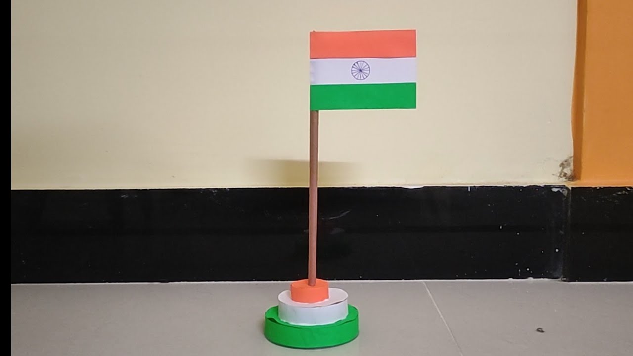 August 15 flag with pole making,flag making,indian flag,indian flag ...