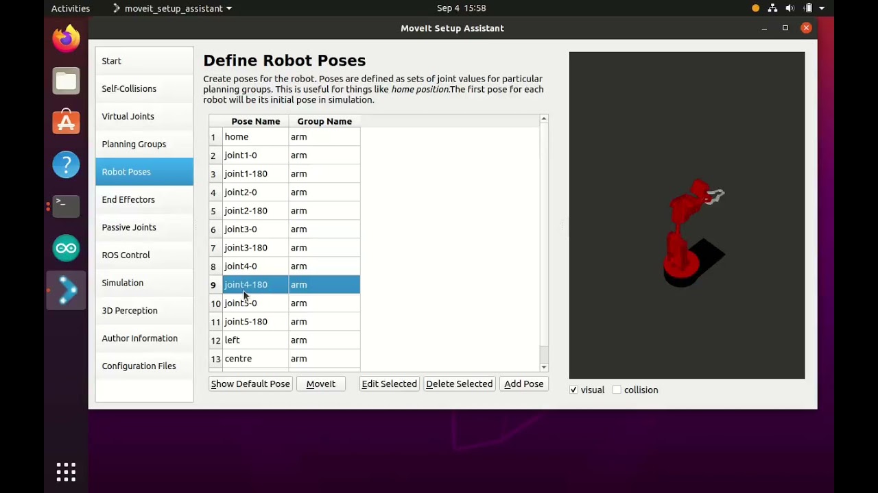 ROS MoveIt poses - YouTube