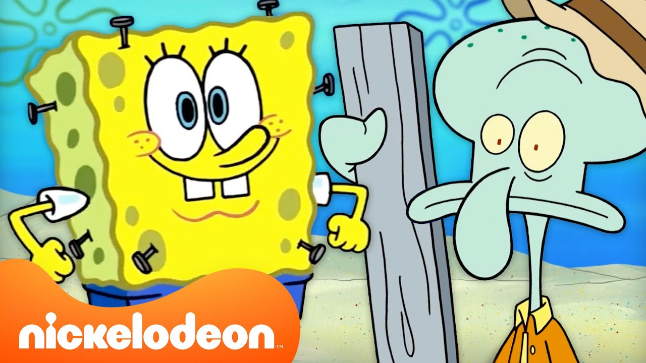 SpongeBob and Squidward Build a Ship! 🚢 | SpongeBob | Nickelodeon UK ...