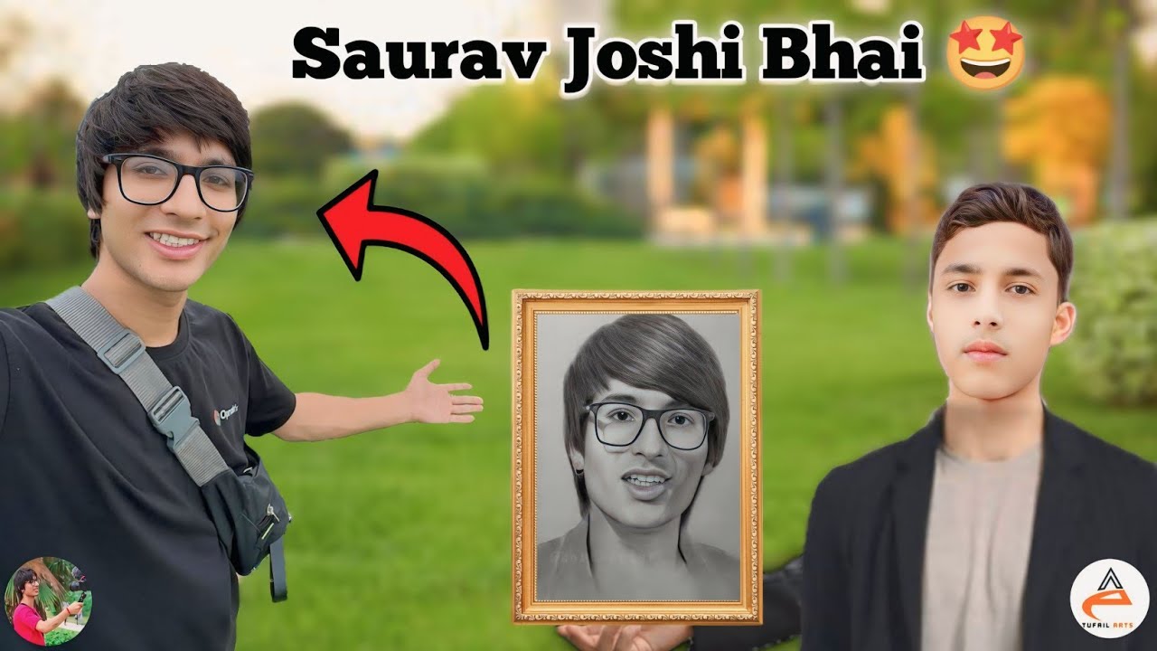 how to draw Sourav Joshi vlog😍black and white and colourful pencil ...