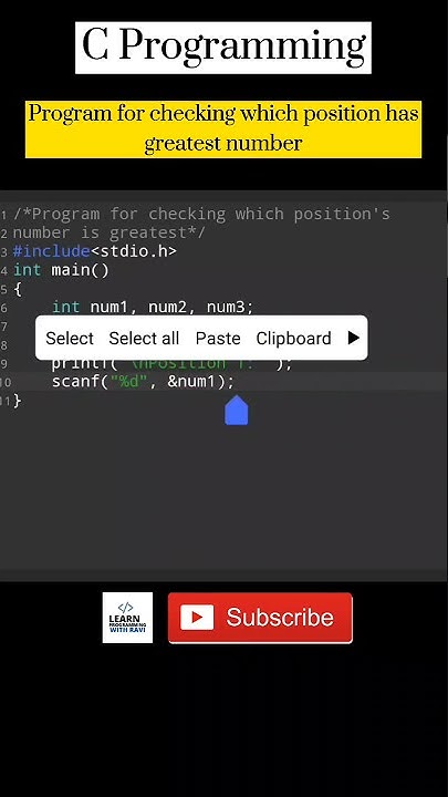 C Programming Check Which Position Has Greatest Numbercprogramming Programming Coding