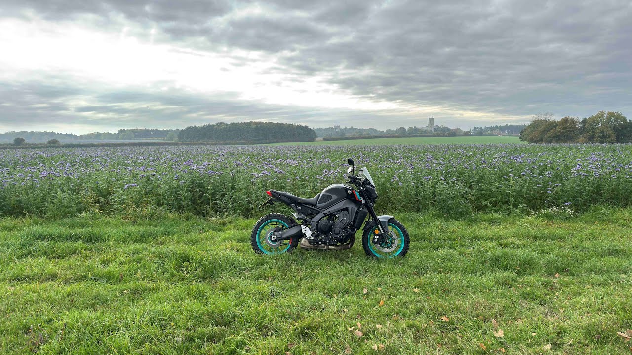 Mt09 off road fun . TKC80 conti tyres and lovely Autumn colours . 2023 ...