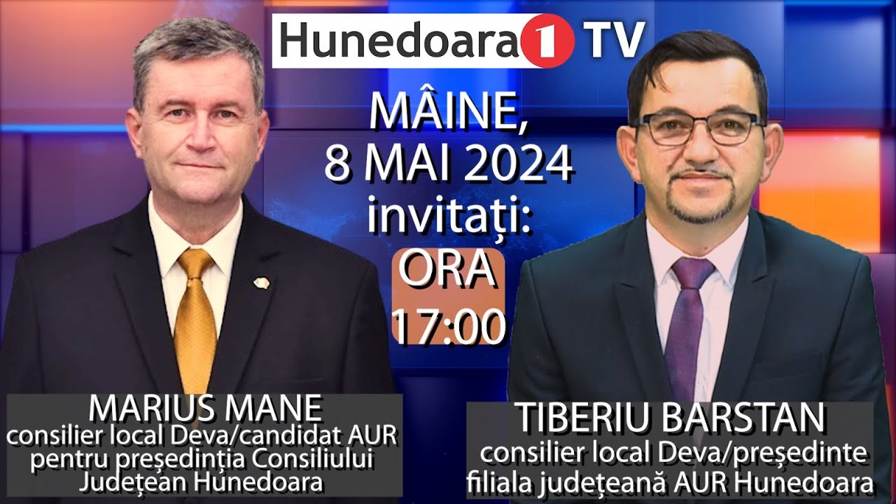 MARIUS MANE și TIBERIU BARSTAN, la „HUNEDOARA ÎN DIRECT, realizatoare ...