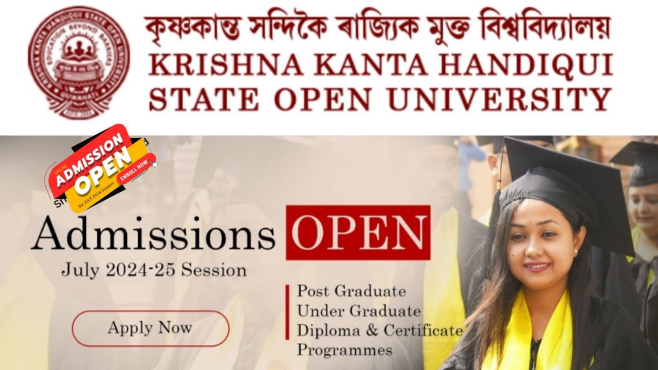 Admission Open | Krishna Kanta H. State Open university | KKhou ...