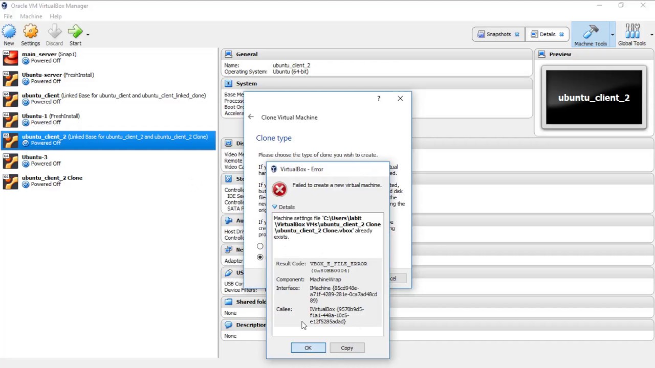 Lecture 6 of 18 : How to create a Full clone in virtual box - YouTube