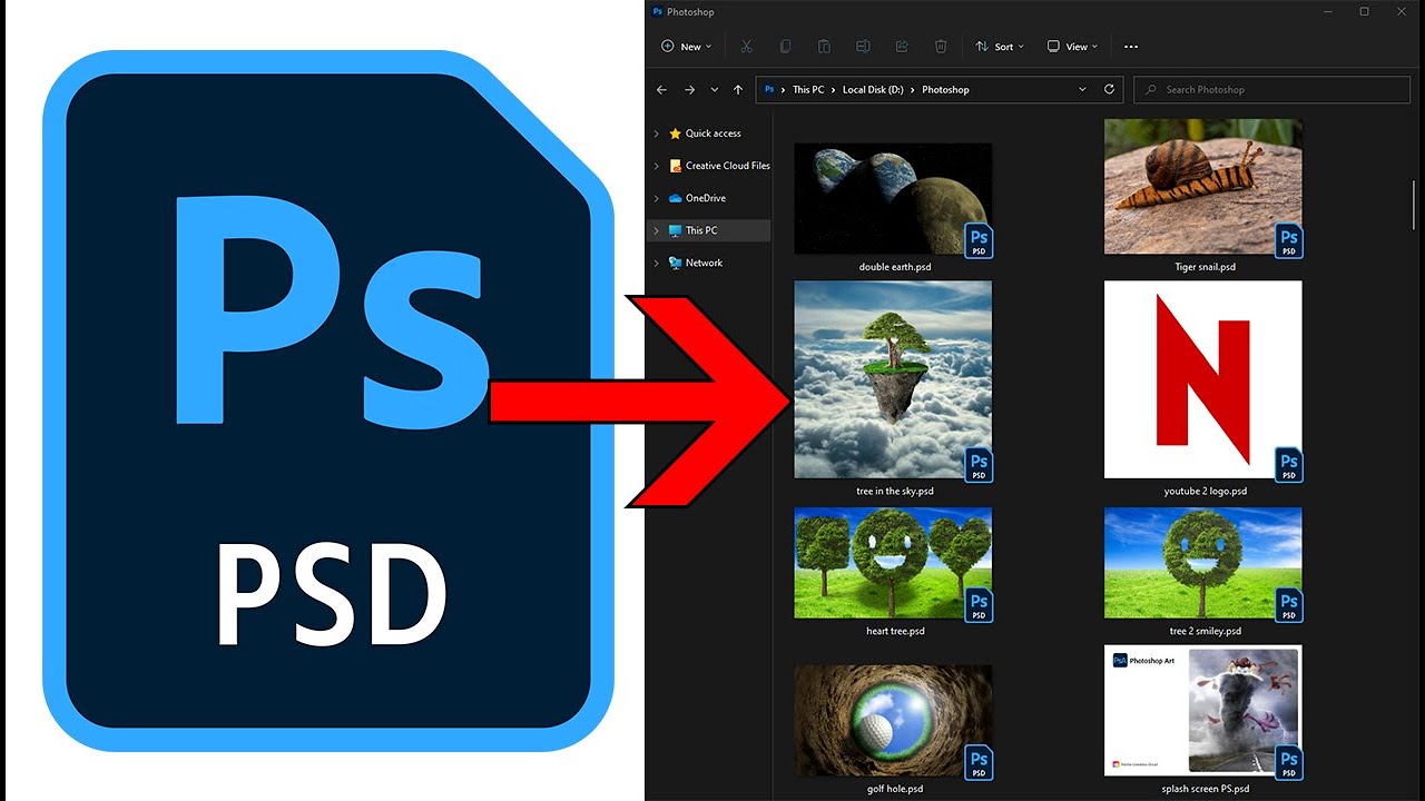 How to preview Photoshop PSD files - Photoshop Art - YouTube