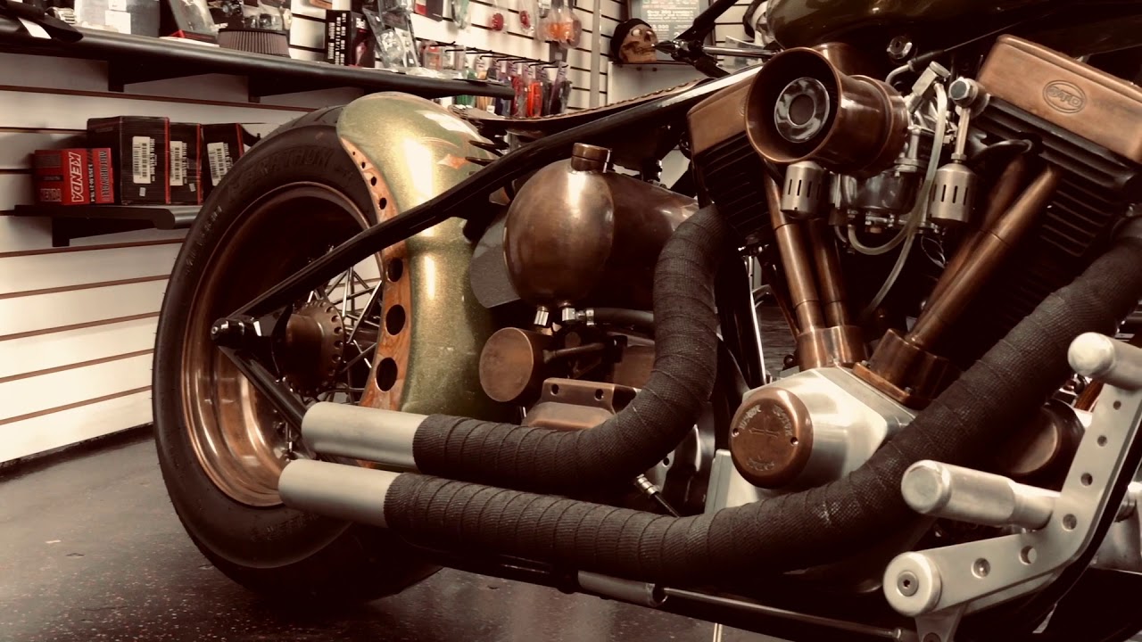 Copper Chopper by Johnny Goodson at Arizona Custom Cycles - YouTube
