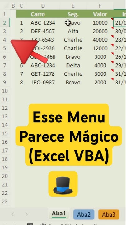 Vamos criar juntos um MENU LATERAL de guias? (Excel VBA) - YouTube