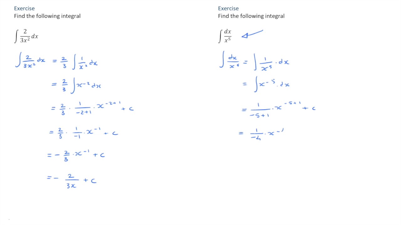 Power Rule For Integration Video 2 YouTube
