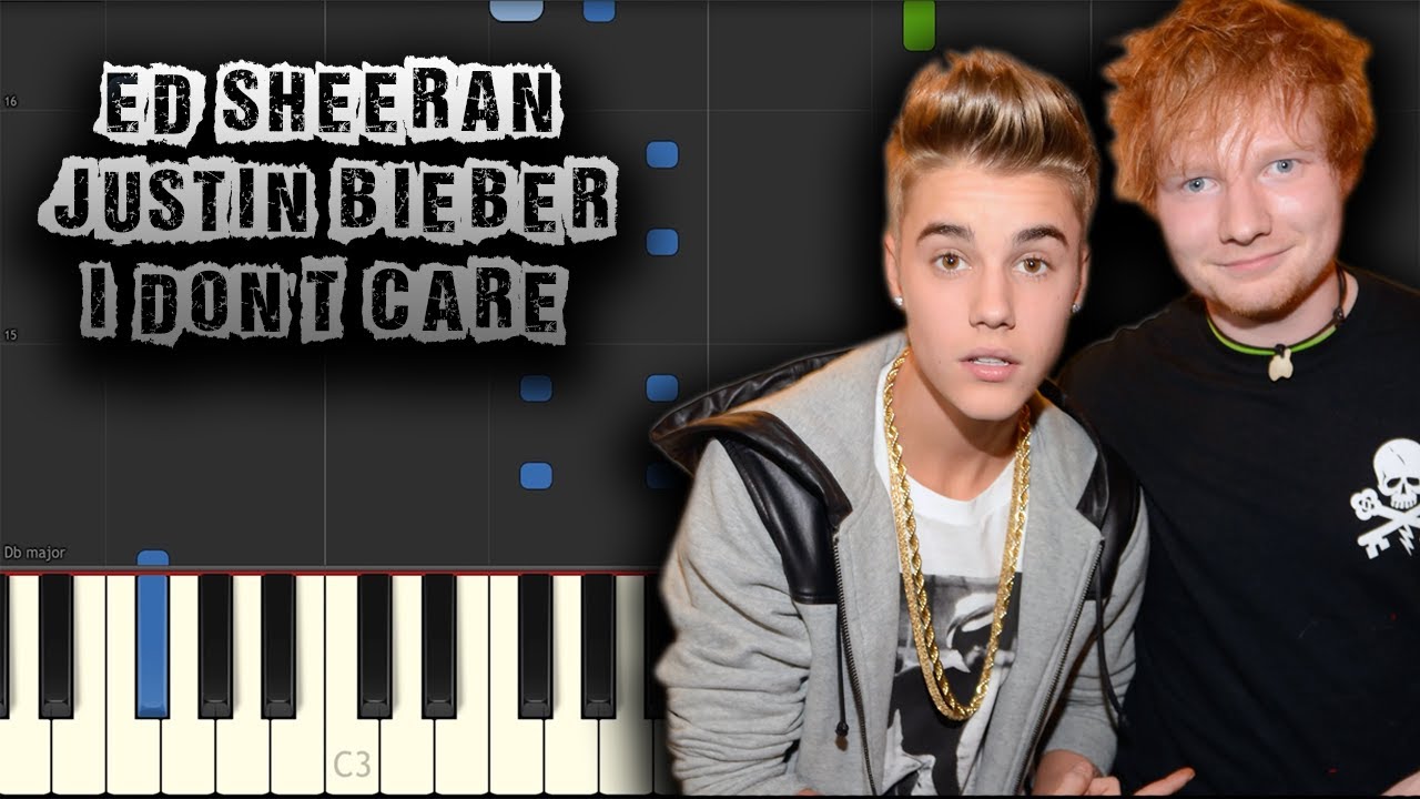 Ed Sheeran, Justin Bieber - I Don't Care - [Piano Tutorial] (Synthesia ...