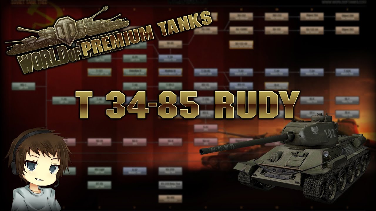 World of Premium Tanks - T-34-85 Rudy »»» World of Tanks Gameplay - YouTube