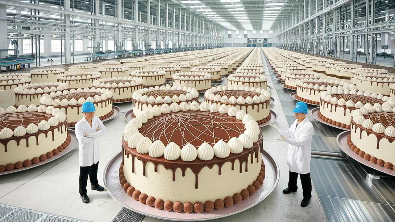 How Millions of Cakes Are Made in a Factory - YouTube