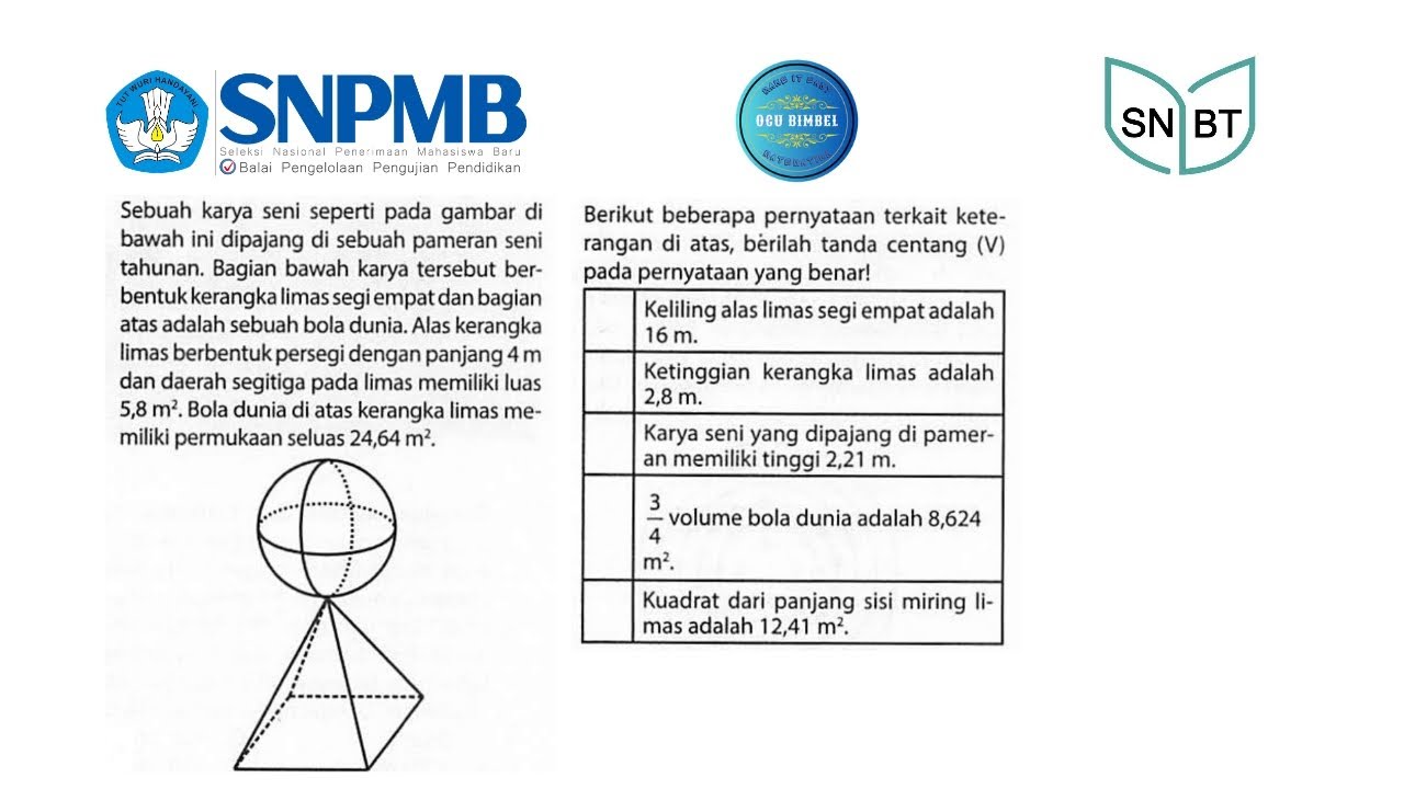 Pembahasan Latihan PM SNBT 2024 (Geometri) - YouTube