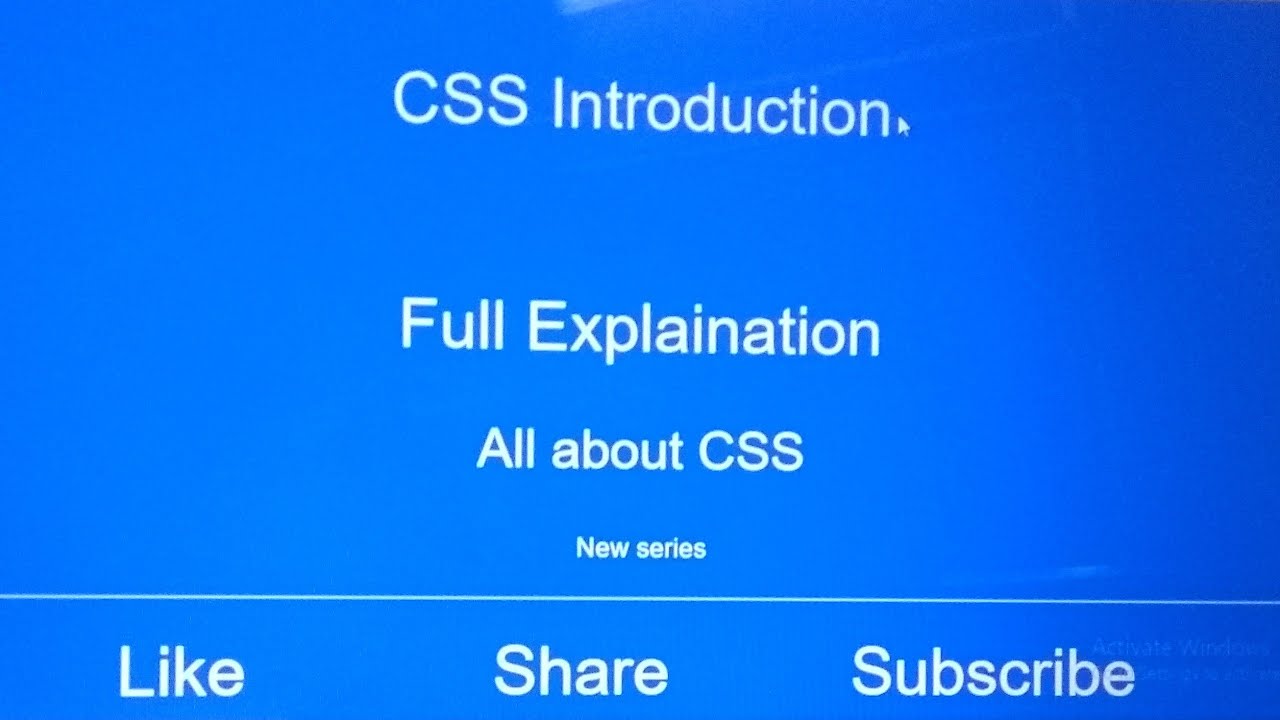 CSS introduction | All about CSS | Full Explanation - YouTube
