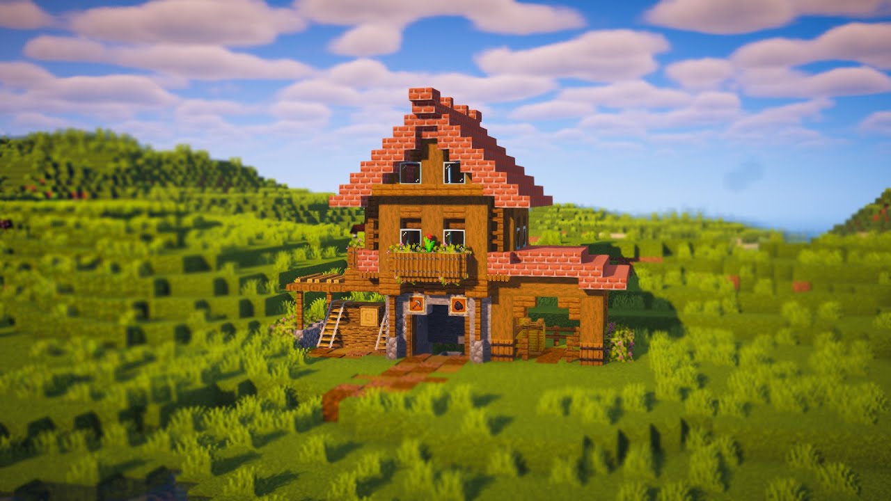 Minecraft How To Build A Starter House With Mine Entrance Tutorial Minecraft How To Build A Starter House With Mine Entrance Tutorial