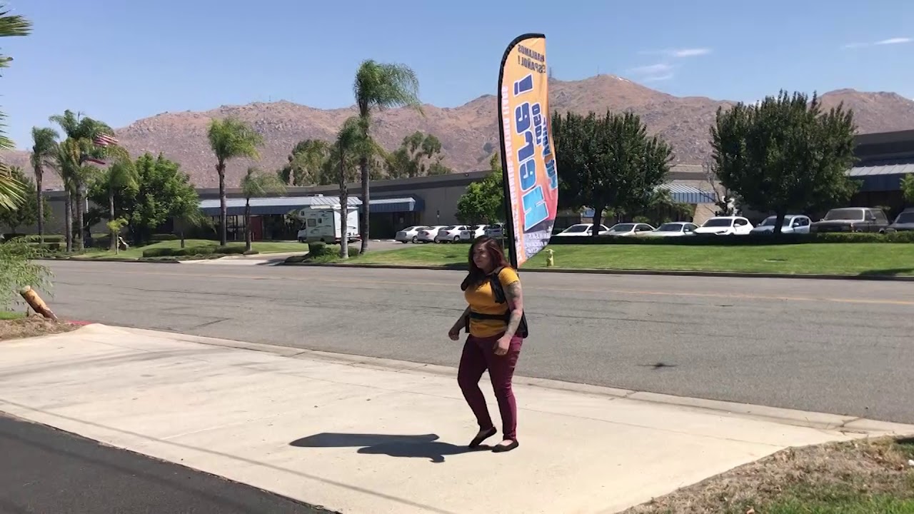 Custom Advertising Backpack Flags - Feather Flag Nation - YouTube