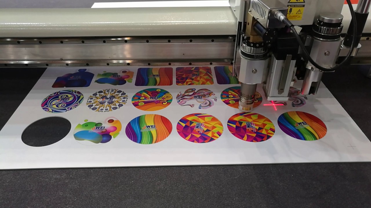 JWEI CB08 DIGITAL CUTTER CUT PRINTING KT BOARD WITH CAMREA POSITIONING ...