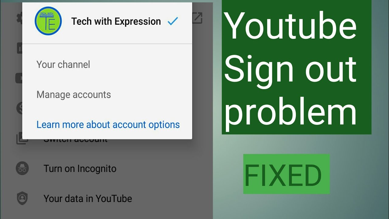 How to fix youtube sign out problem | Youtube sign out in mobile - YouTube