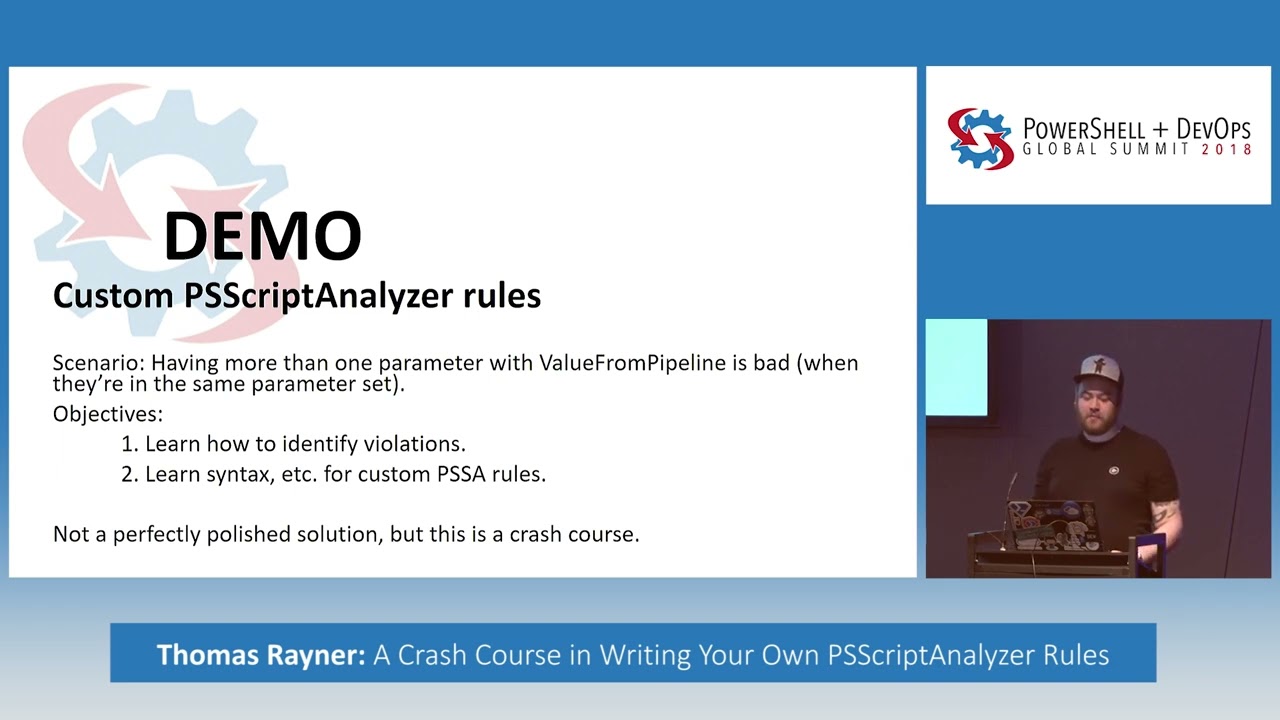 A Crash Course in Writing Your Own PSScriptAnalyzer Rules by Thomas Rayner - YouTube