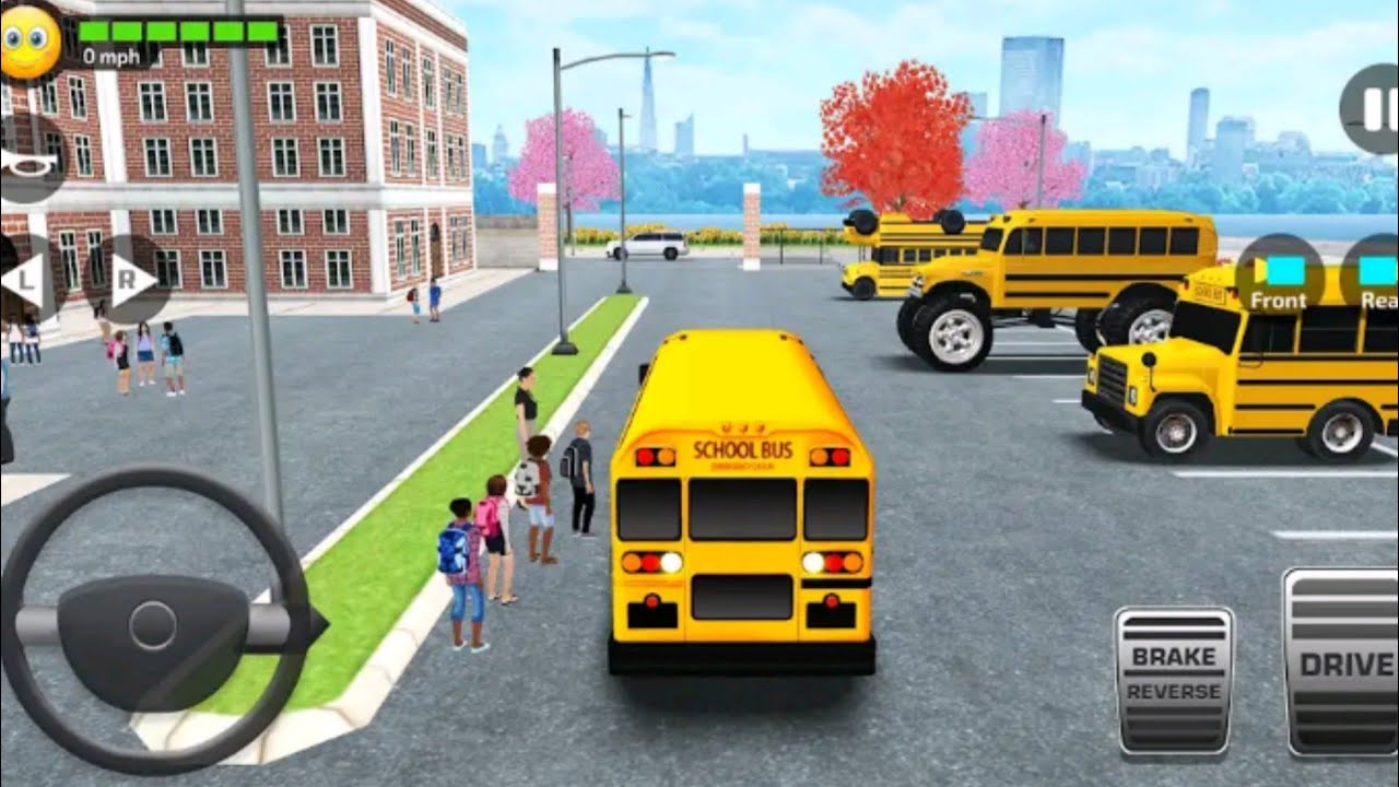 school bus gameplay | Offroad High School Bus Driver Simulator - YouTube