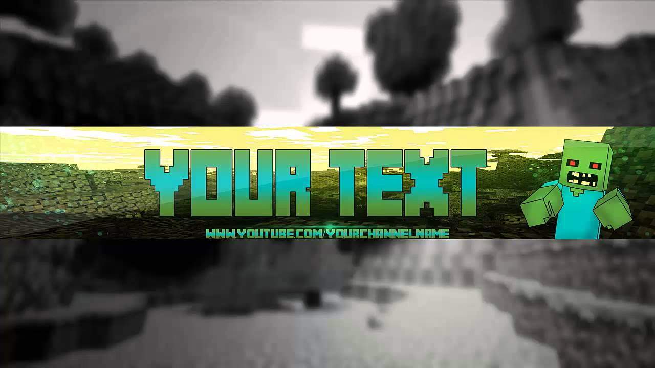 Free Minecraft banner template (+PSD file) - YouTube