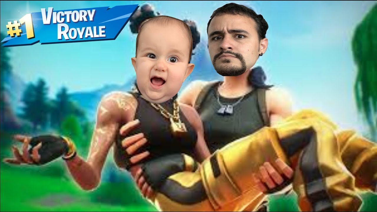 Carrying My 9 Month Old Baby in Fortnite - YouTube
