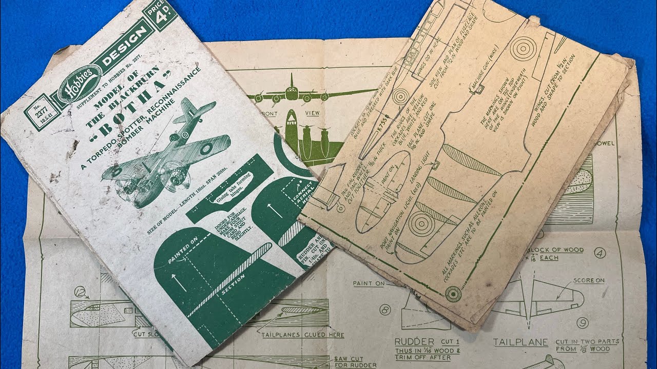 WW2 Hobbies Magazine Model Airplane Plans for Solid Wood Models - YouTube