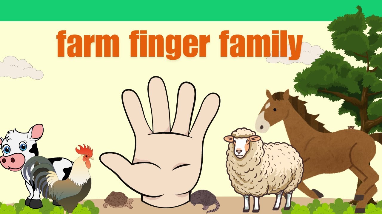 Farm Animals Finger Family - Kids Songs and Nursery Rhymes | Finger ...