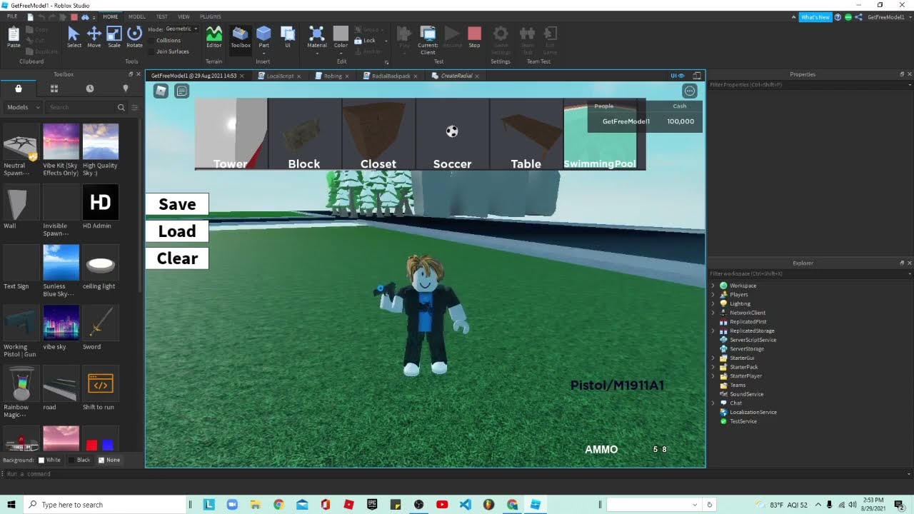 Roblox Studio How to make GTA Backpack - YouTube