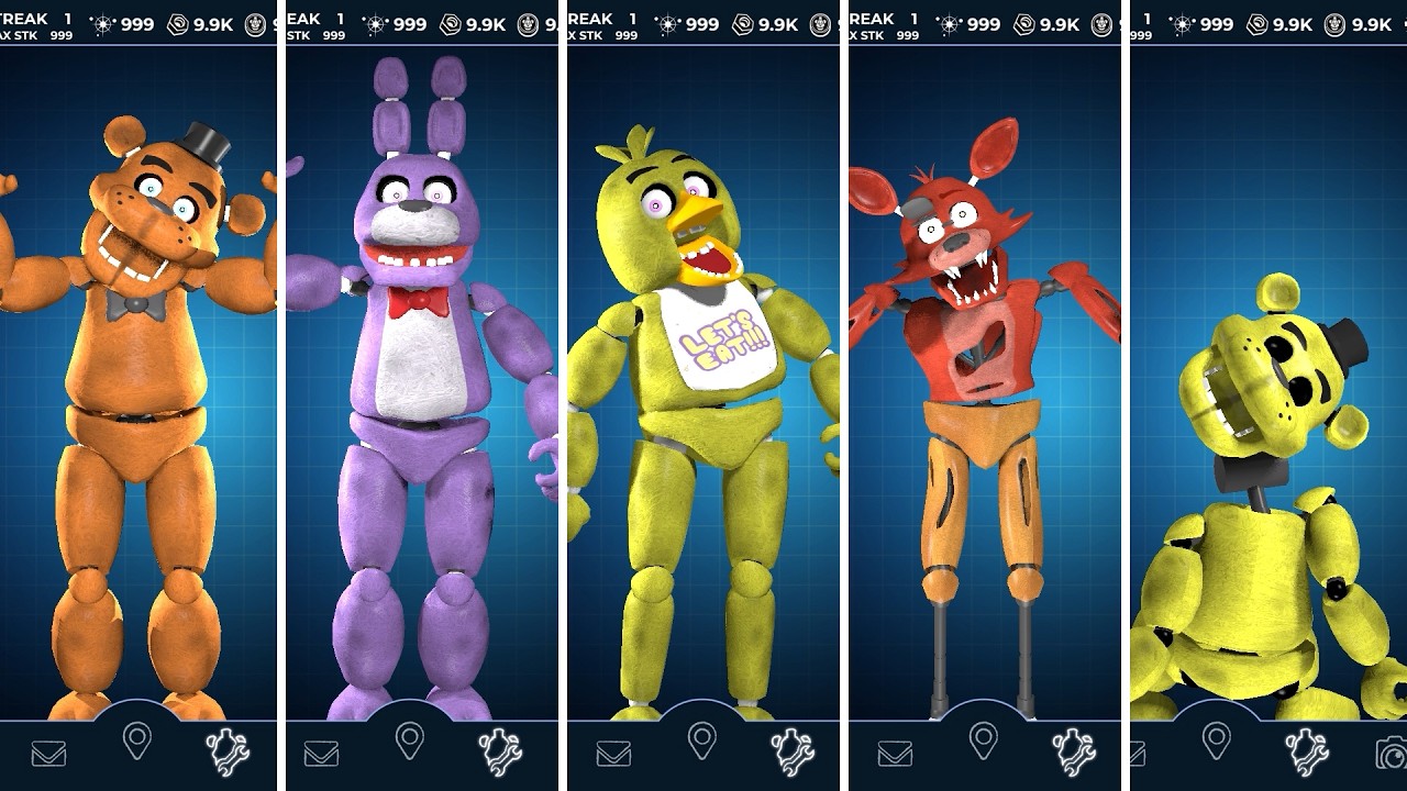 FNAF AR Beta Animatronics Jumpscare & Workshop Animations - YouTube