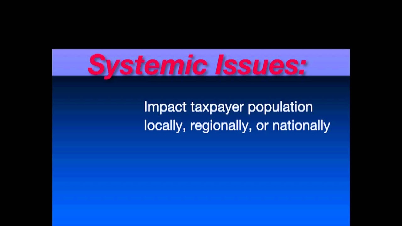 Tax News Live: Systemic Issue Management System - YouTube