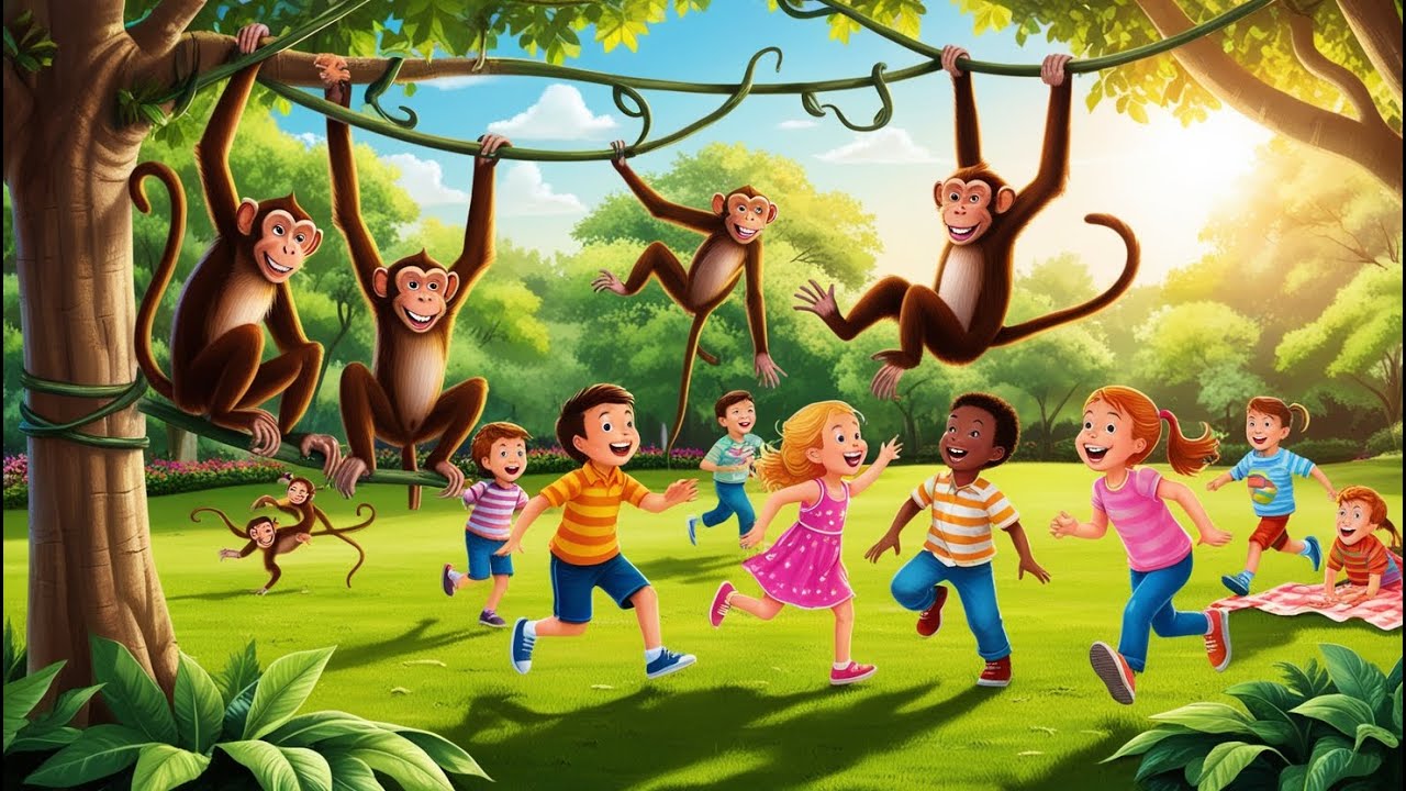 🎵 "5 Little Monkeys: Dance & Play Fun! 🐵🎶 | Kids Song & Animation" - YouTube