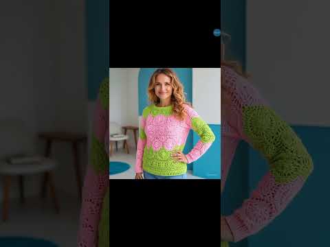 pink colour crocheted sweater ideas #shorts #trending #viral #crochet #fashion #beautiful #art