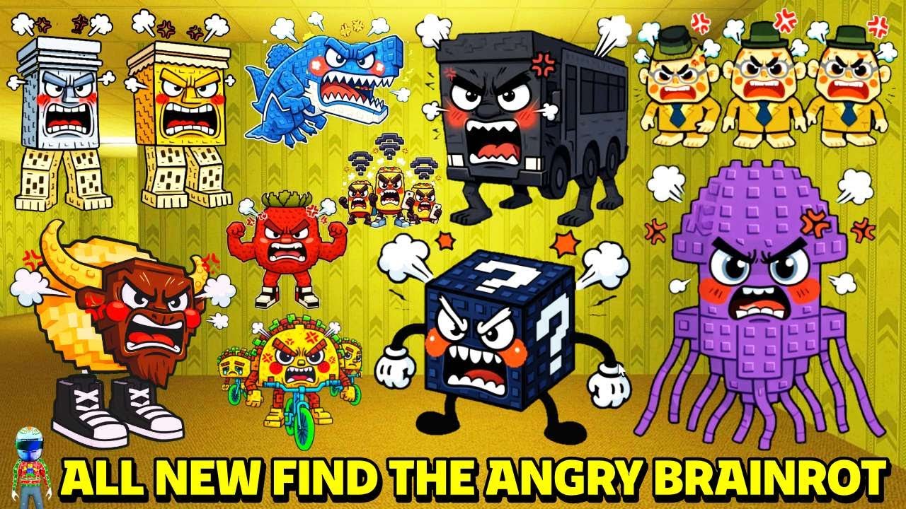[ 150 ] How To Get ALL NEW 10 Angry Brainrots in Find The Angry ...