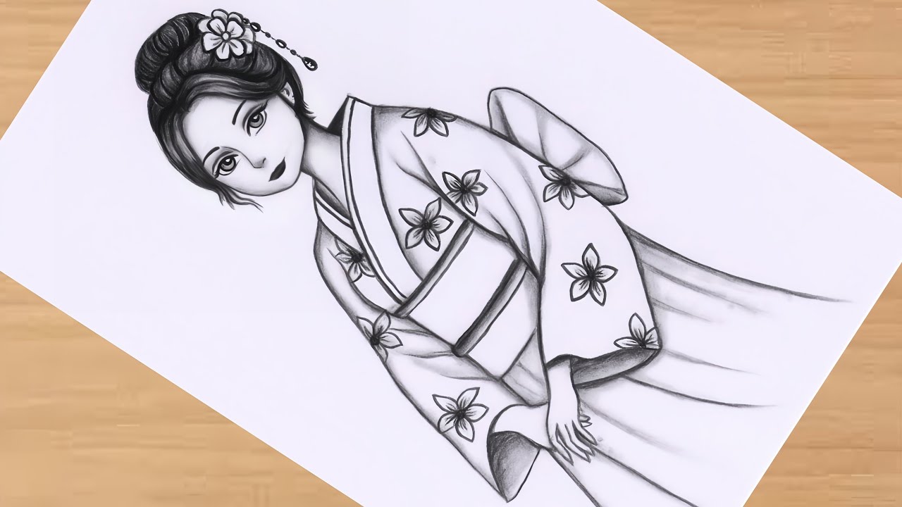 How to draw a Chinese Girl | China girl drawing | step by step | art ...