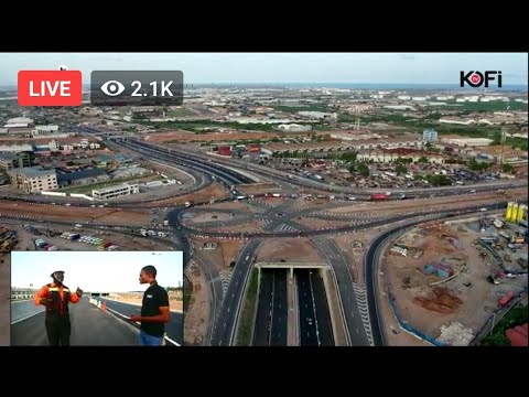 DRIVING THROUGH THE NEW MOTORWAY-TEMA INTERCHANGE LIVE ON KOFI TV - YouTube