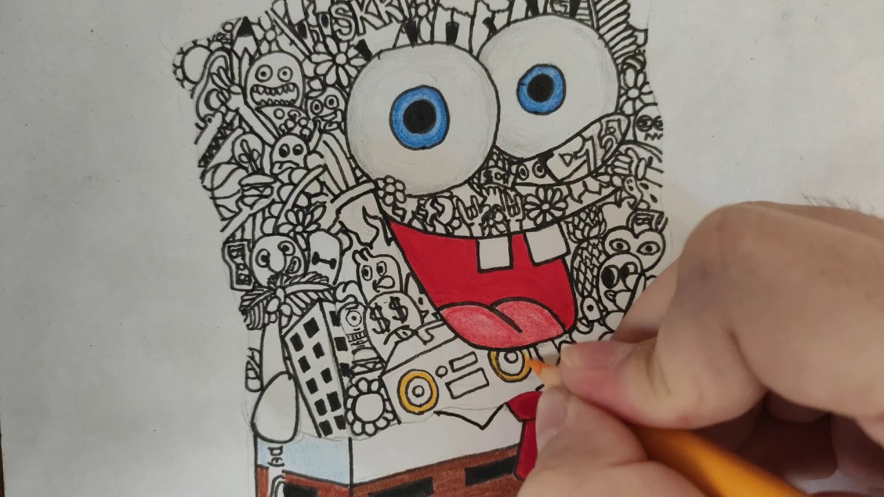 SpongeBob Doodling. Satisfying. - YouTube