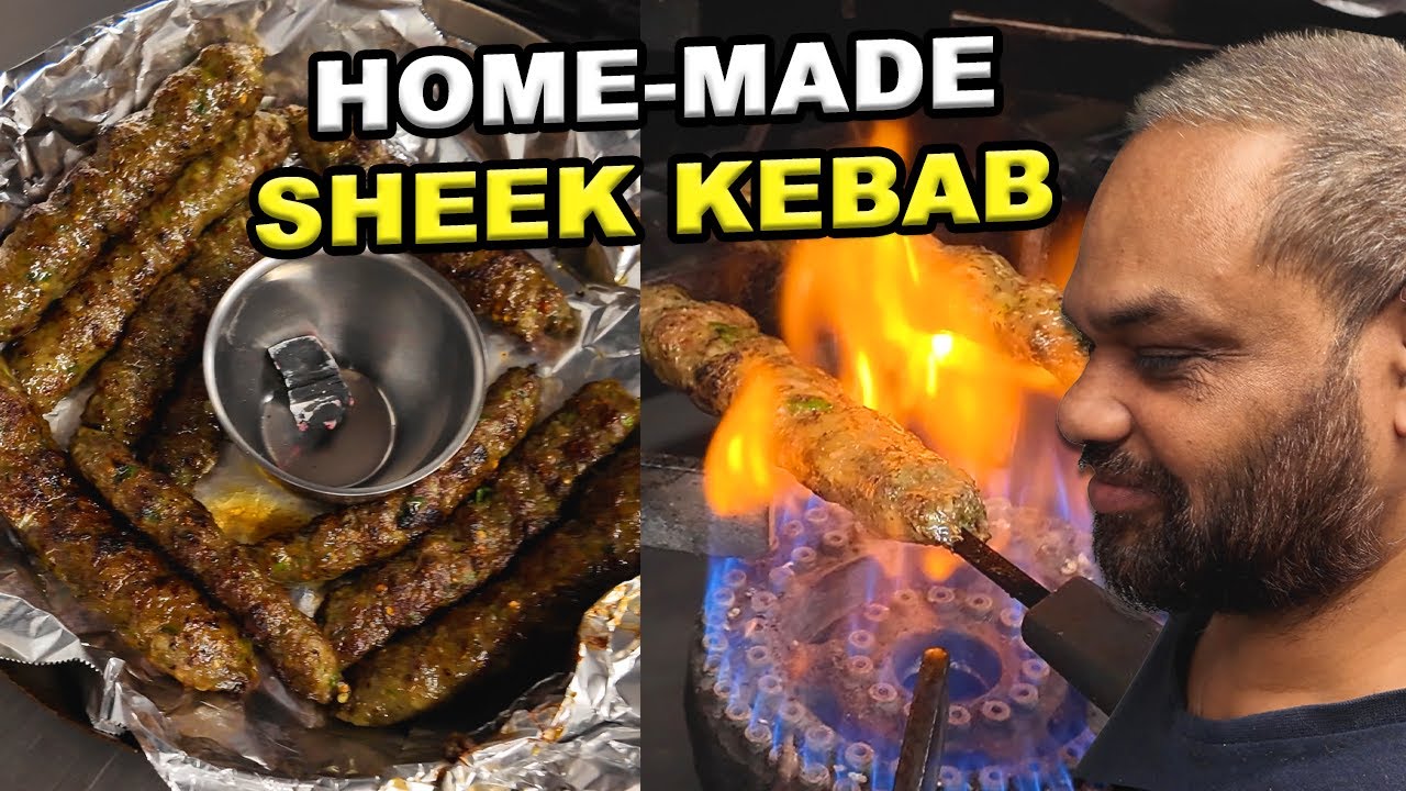 Home-made SHEEK KEBAB Recipe! (No grill) - YouTube