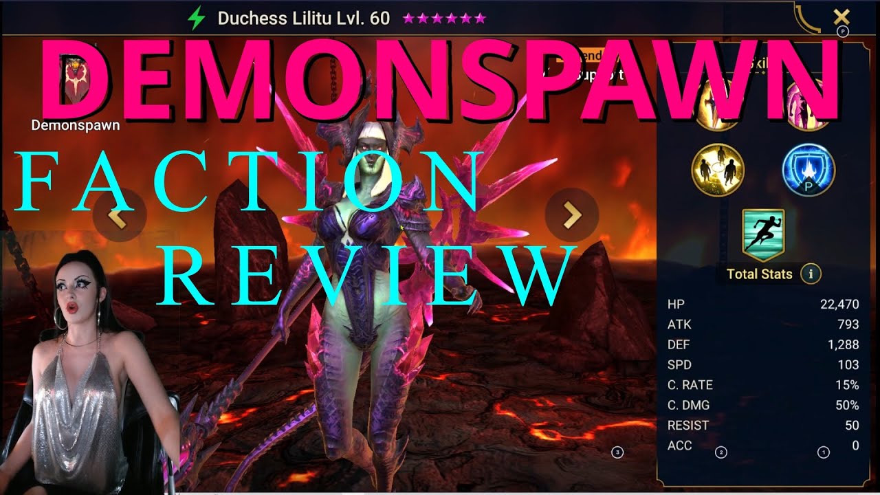 DEMONSPAWN faction reviewed. Raid shadow legends featuring duchess 😍 ...