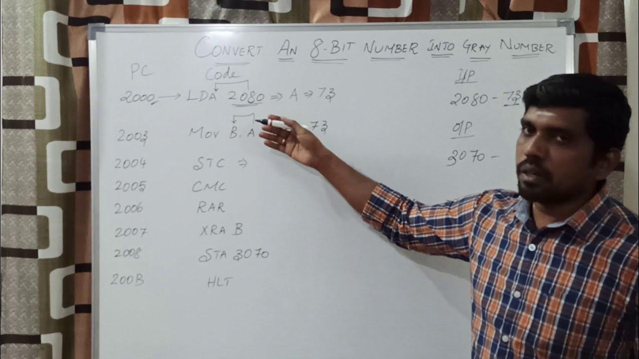 Write an ALP for Coverting Gray Code in 8085 | S Vijay Murugan | Learn Thought - YouTube